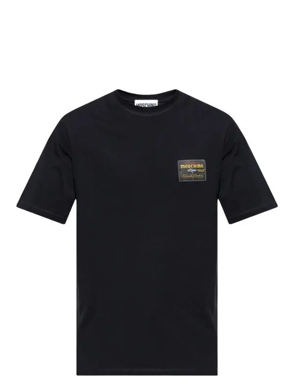 Moschino Item O-neck Short-sleeved T-shirt - Black