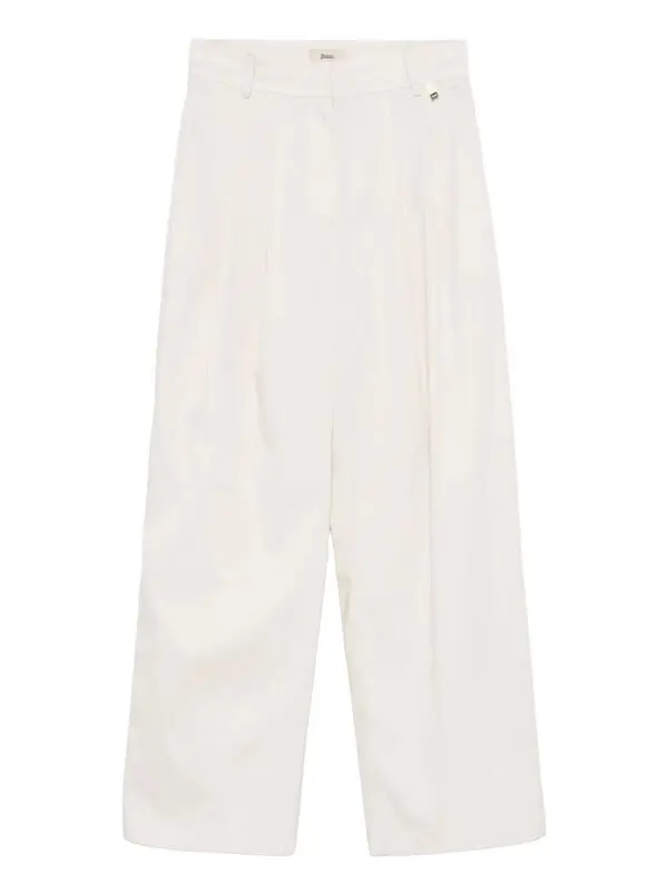 Herno Pleat-detail Trousers - White