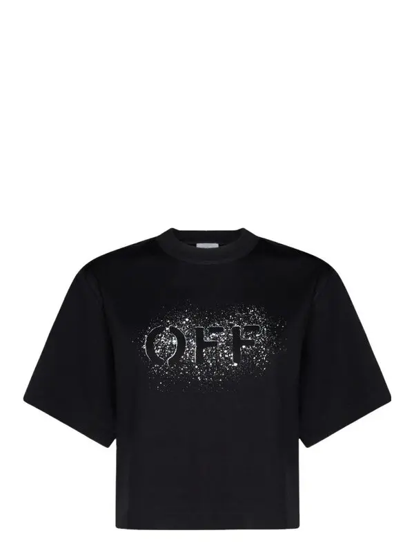 Off-White Logo Printed Crewneck T-shirt - Black