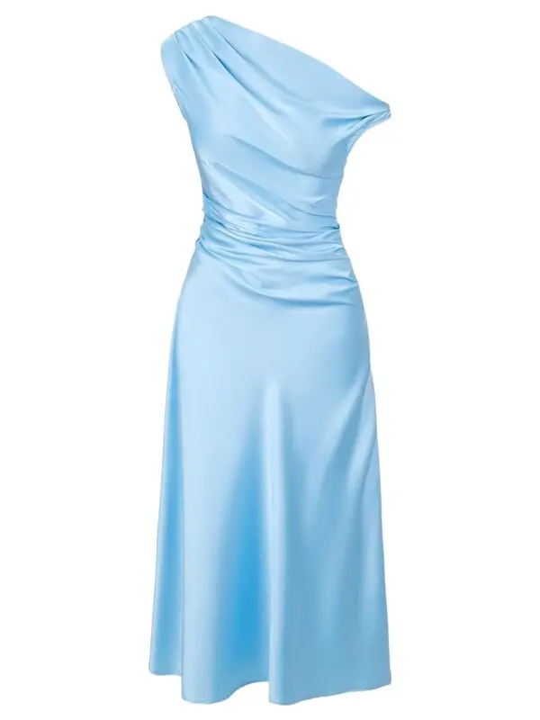 Staud Phare One-shoulder Maxi Dress - Blue