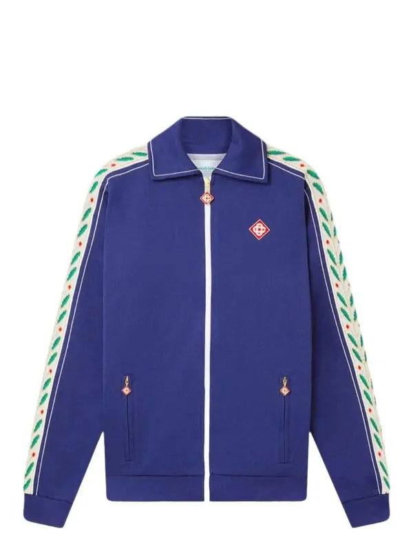 Casablanca Laurel Zip-up Track Jacket - Blue