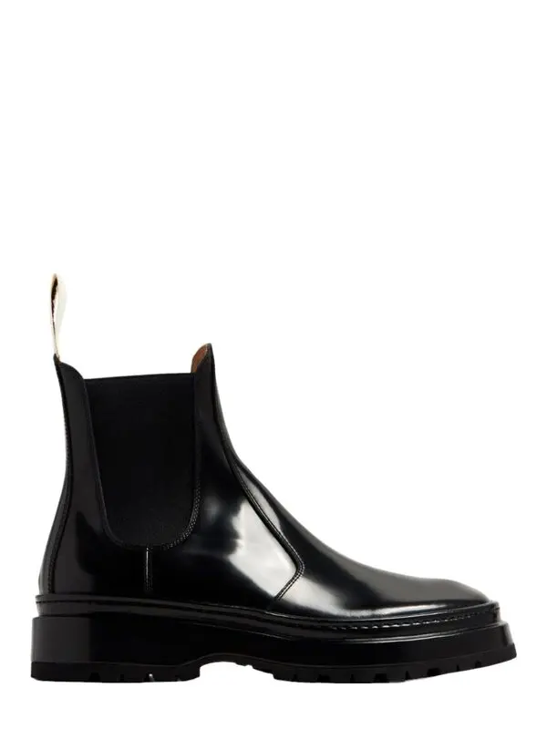 Jacquemus Les Chelsea Pavane Leather Boots - Black