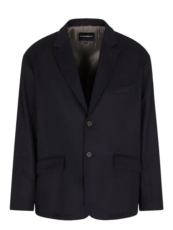 Emporio Armani Button Single-breasted Blazer - Black