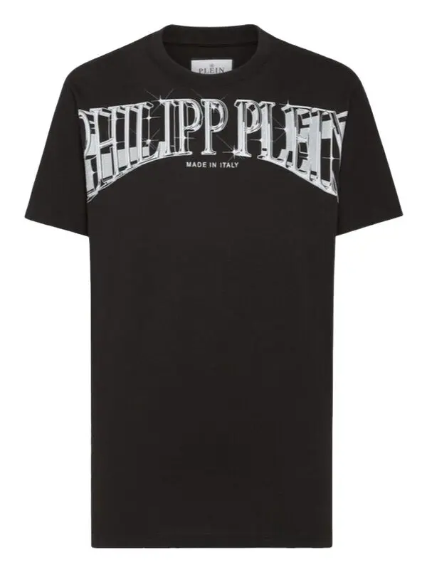 Philipp Plein T-shirt With Round Neck And Short Sleeves - Black