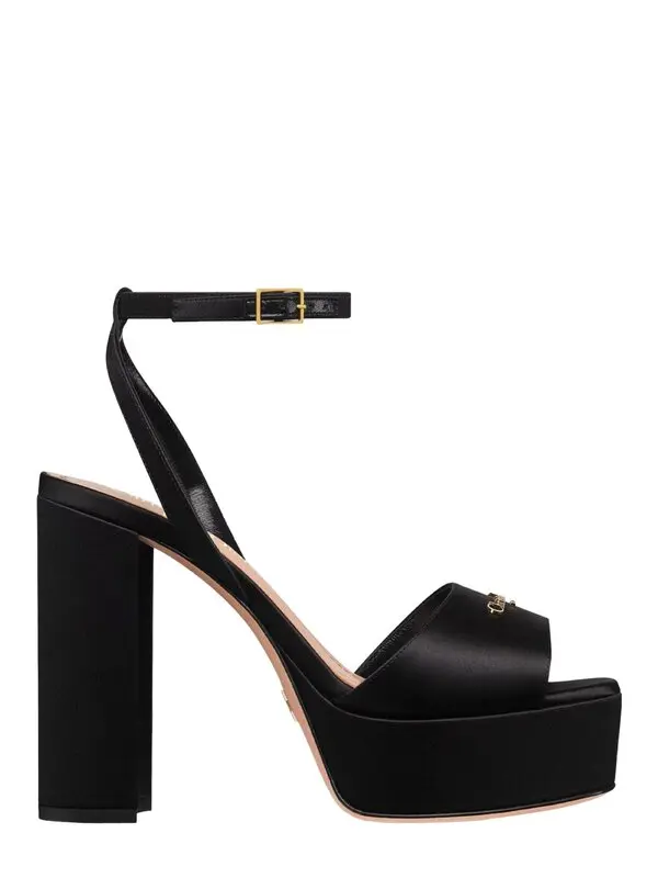 Dior D-lane Platform Sandals - Black