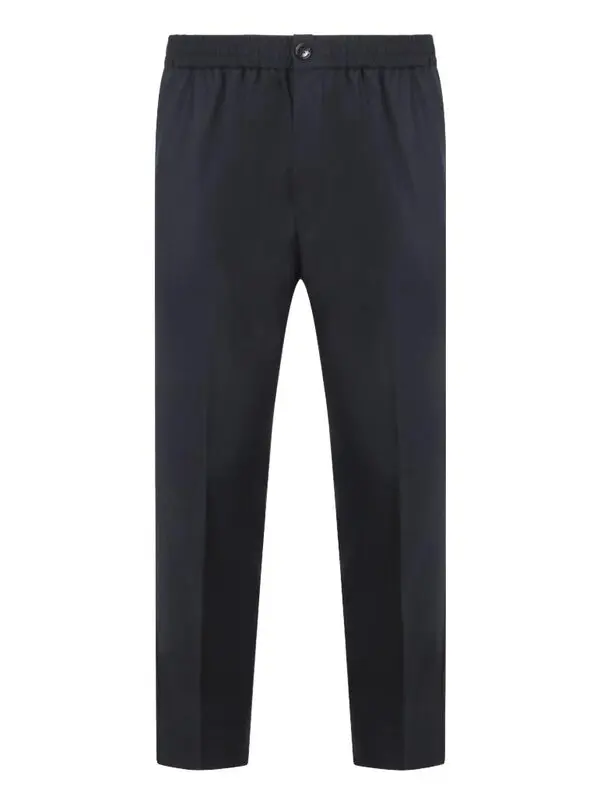 AMI Paris Cropped Tailored Trousers - Blue