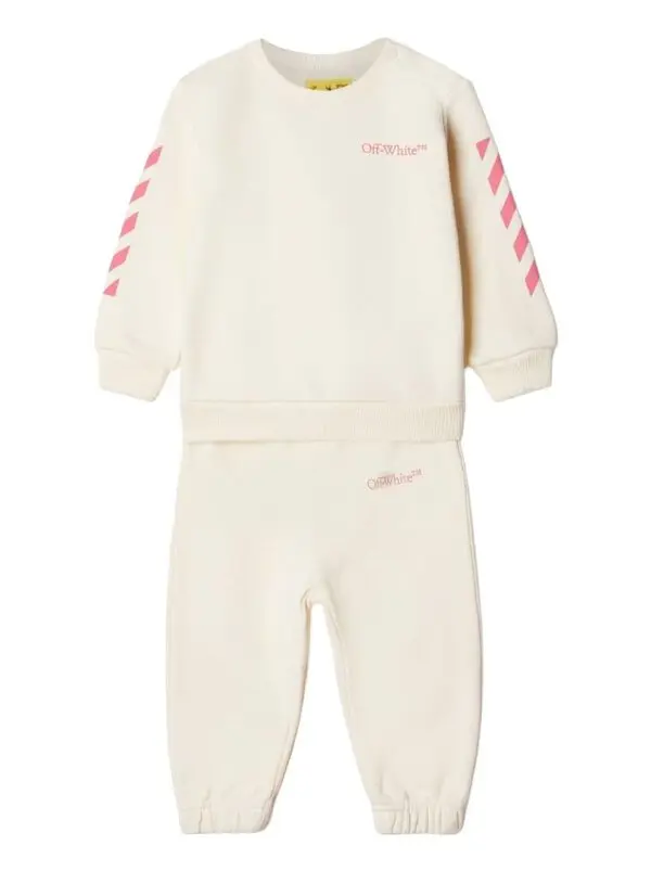 Off-White Diag-stripe Cotton Tracksuit - White
