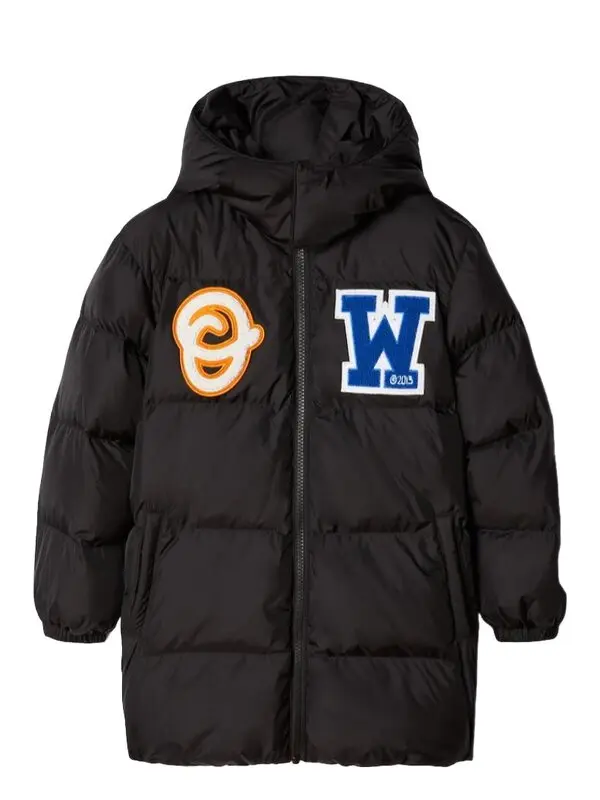 Off-White Logo Patch Puffer Jacket - Black