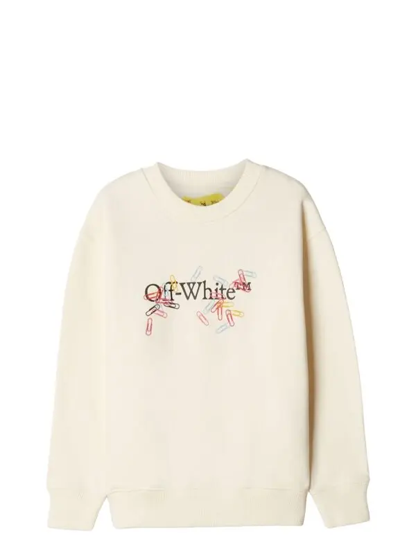 Off-White Logo Print Crewneck Sweatshirt - White