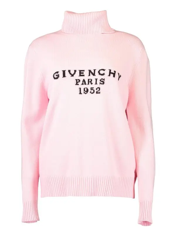 Givenchy Turtleneck Knitted Jumper - Light Pink