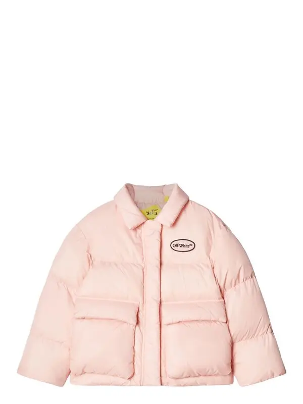 Off-White Arrows Motif Quilted Padded Jacket - Nude