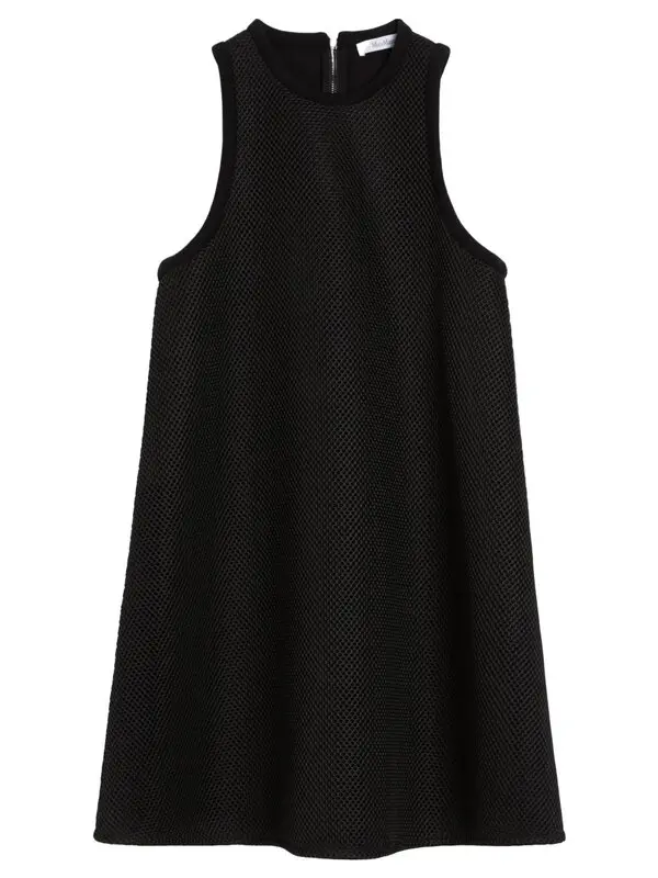 Max Mara Didone Mesh Flared Dress - Black