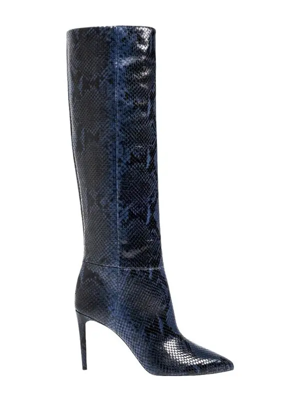 Paris Texas Knee-high Pointed High Heel Boots - Black