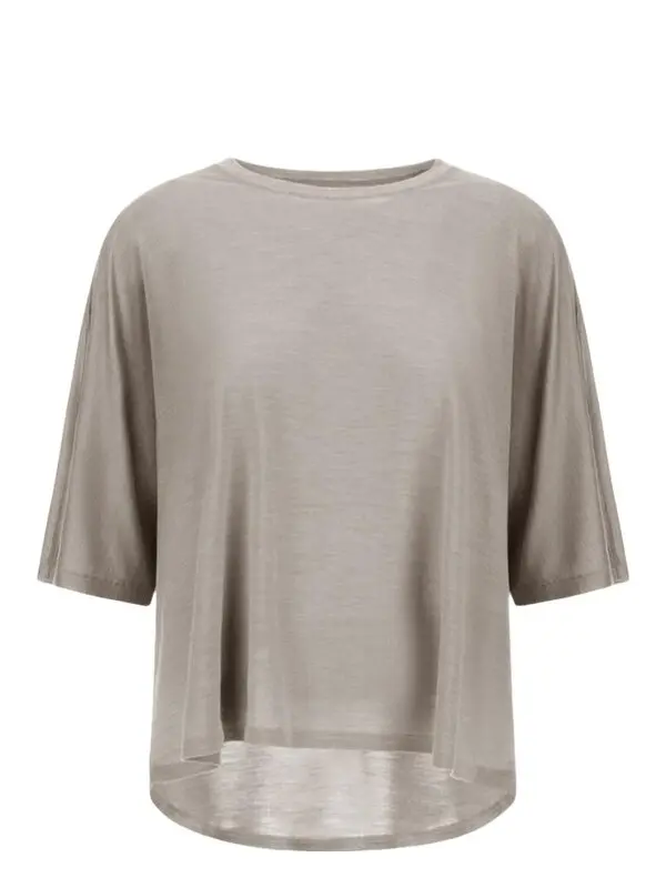 Herno Crew-neck T-shirt With Logo Detail - Nude