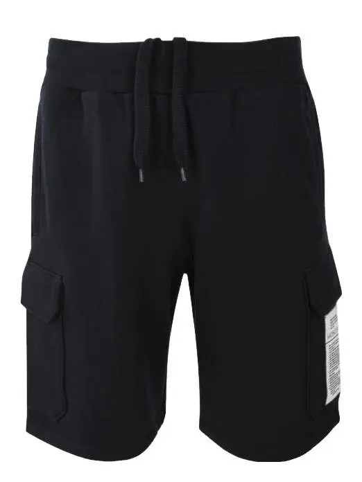 Moschino Patch Organic Cotton Track Shorts - Black