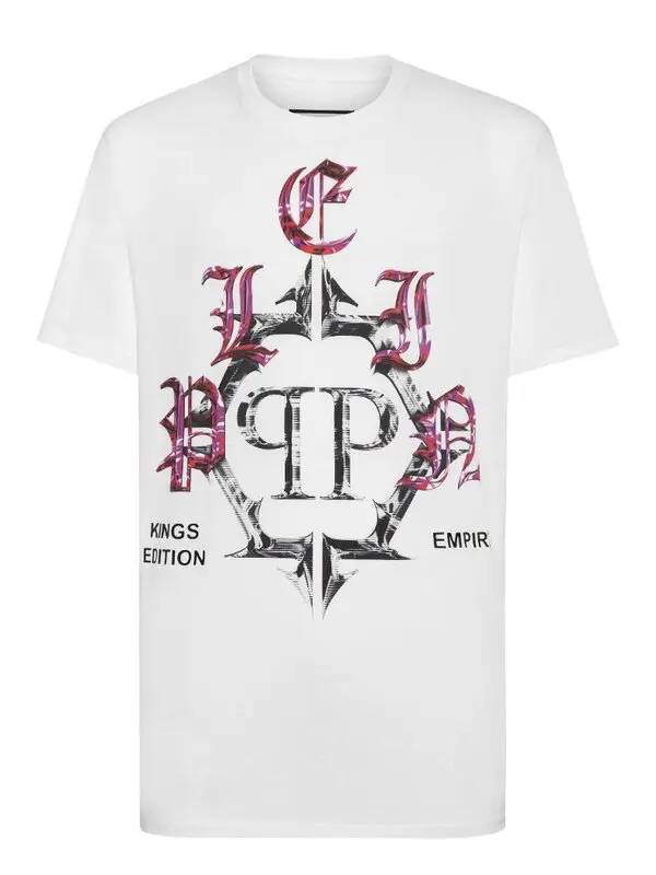 Philipp Plein Open-necked Black Shirt - White