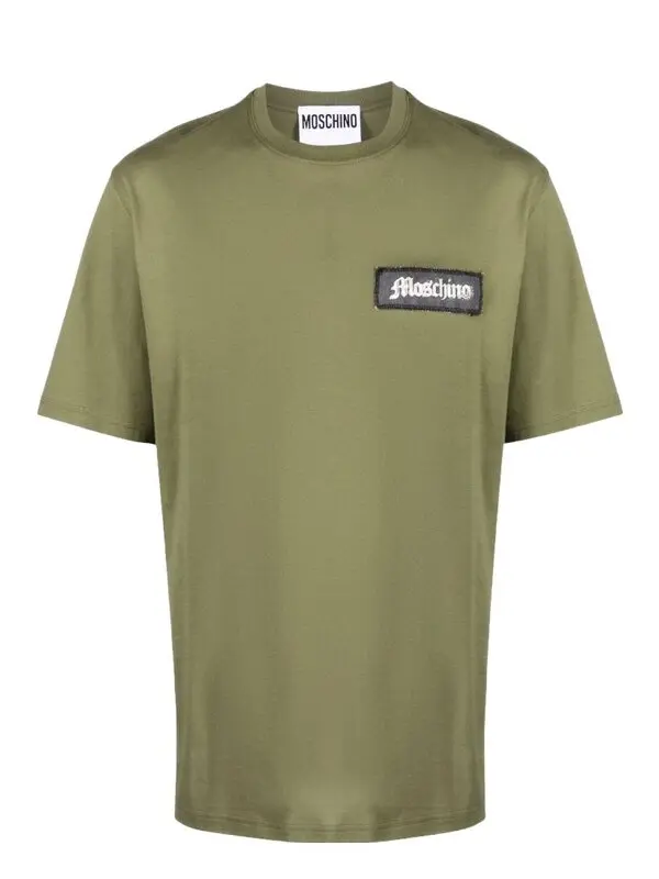 Moschino T-shirt With Round Neck And Short Sleeves - Green