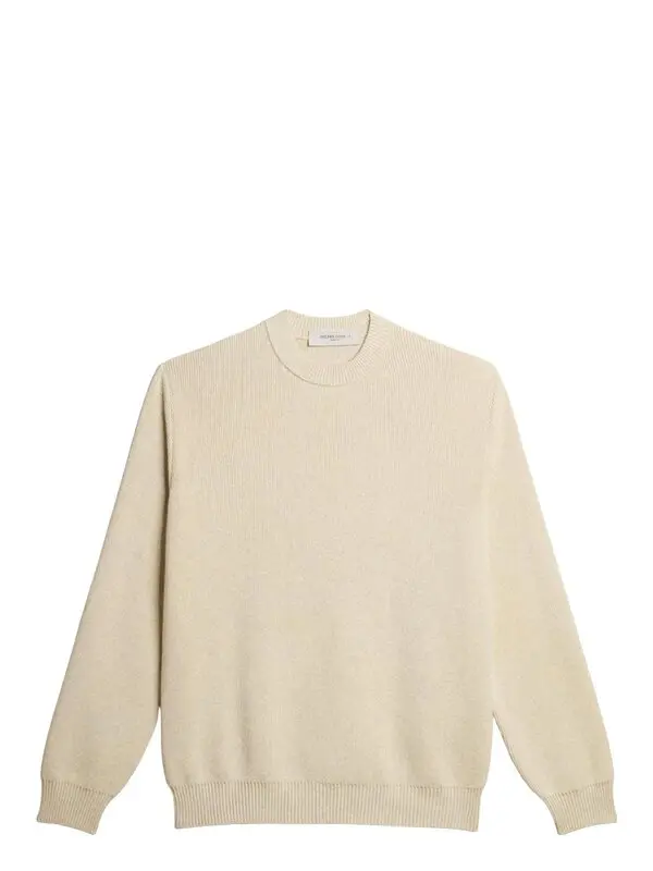 GOLDEN GOOSE Logo Detailed Knitted Jumper - Nude