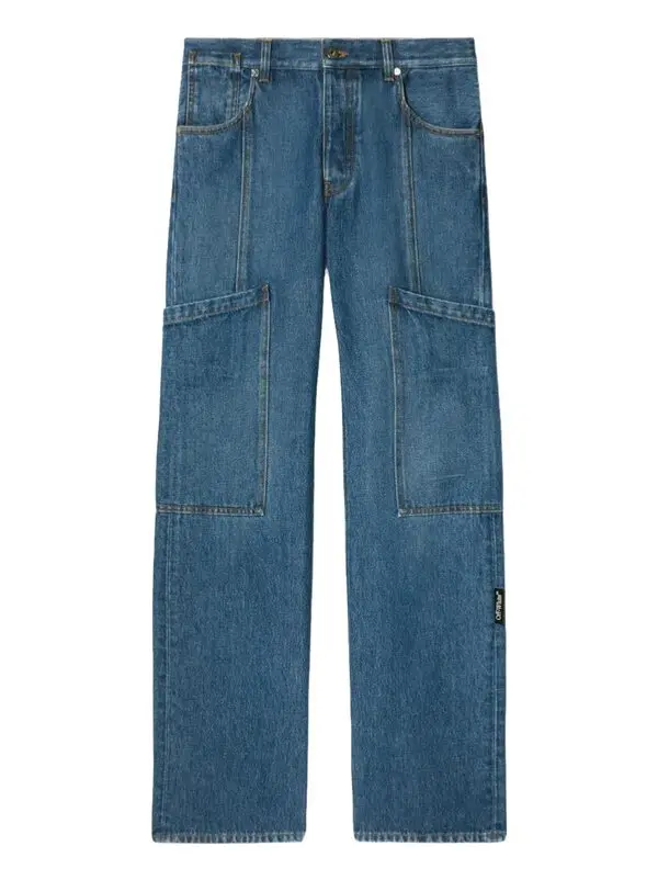 Off-White Straight-leg Cargo Jeans - Blue