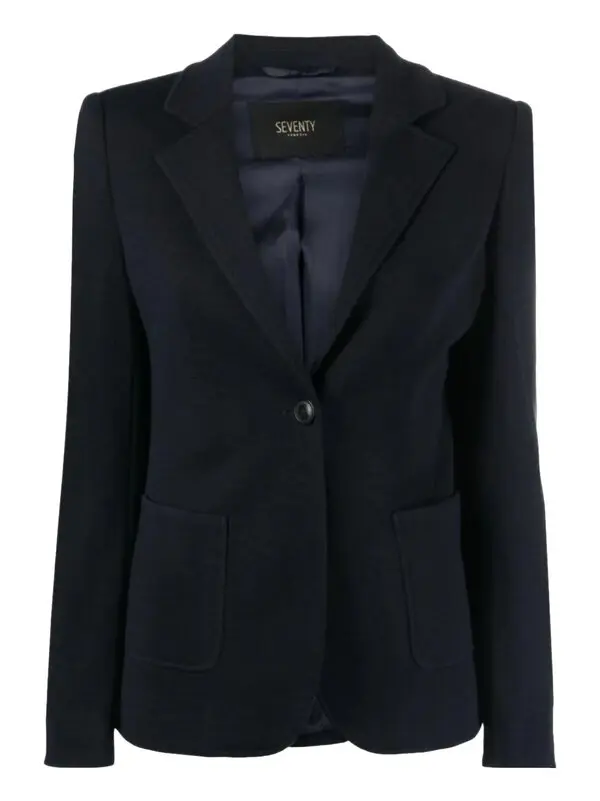 Seventy Single-breasted Blazer With Lapel Collar - Blue