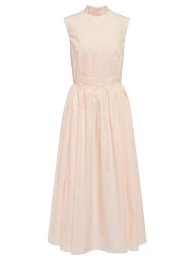 ROKSANDA Prinesa Pleated Cotton Midi Dress - Nude