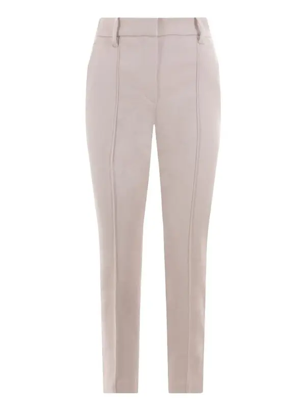 Brunello Cucinelli Slim Fit Tailored Trousers - Nude