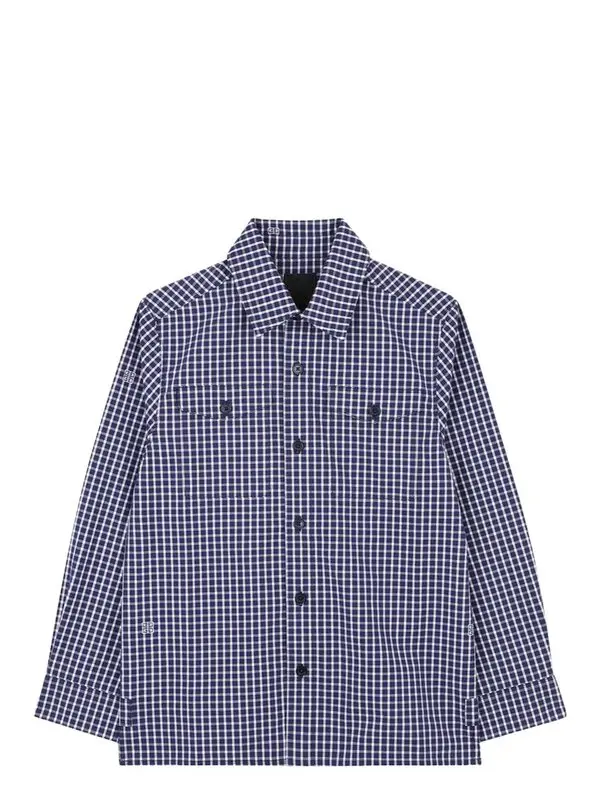 Givenchy Checked Button-up Shirt - Blue