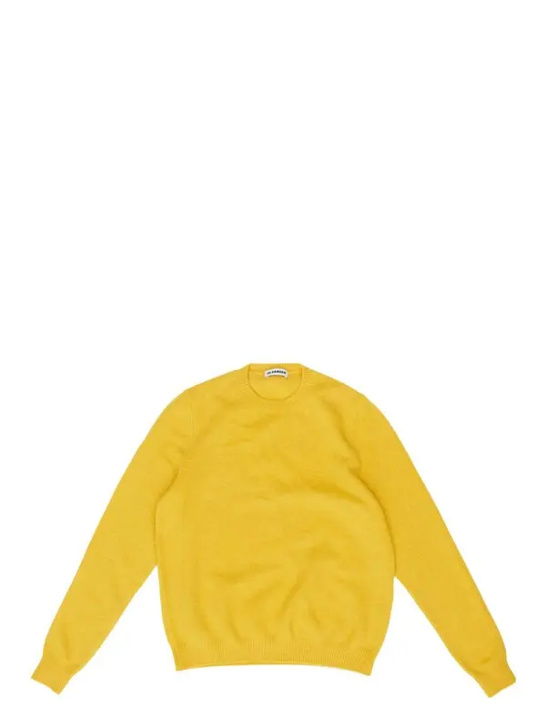 JIL SANDER Round Neck Long Sleeve Jumper - Yellow