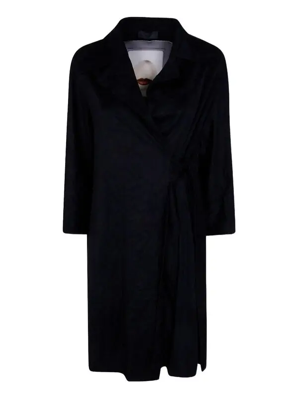 MARIA CALDERARA Long Coat - Black