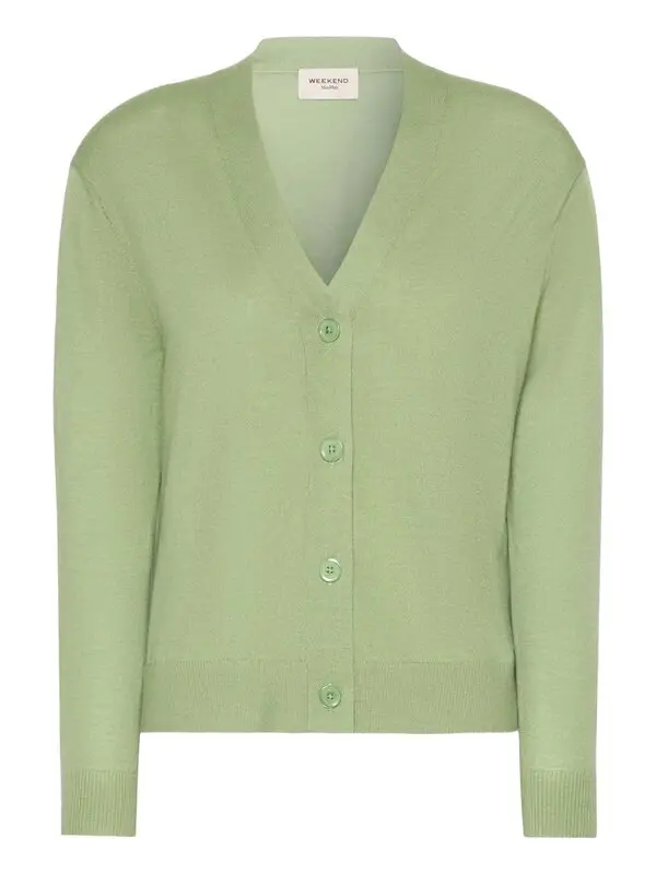Max Mara Wool-cashmere V-neck Cardigan - Green