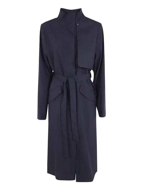 Rains Long Sleeved Trench Coat - Black