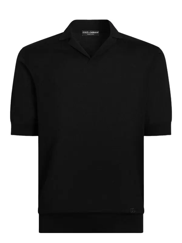 Dolce & Gabbana Short-sleeved Polo Shirt - Black
