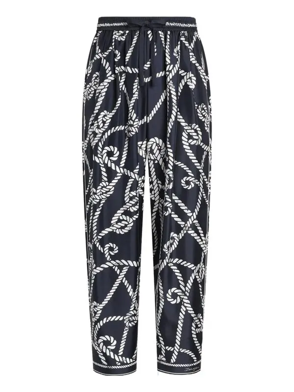Dolce & Gabbana Printed Silk Twill Vanity Trousers - Multi-color