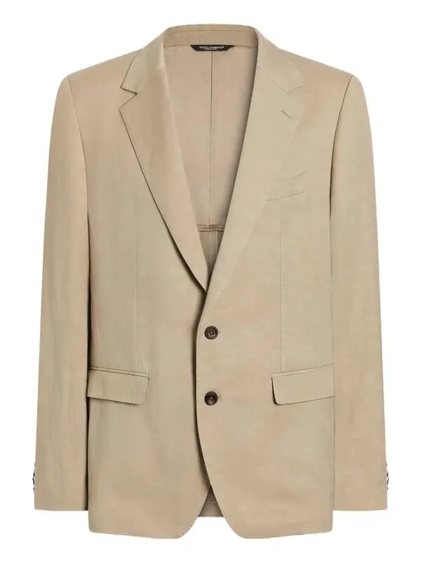 Dolce & Gabbana Martini Single-breasted Linen Jacket - Beige