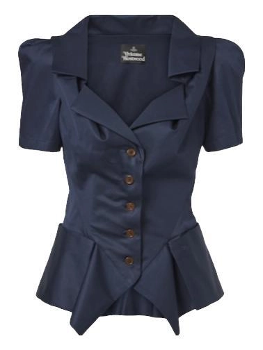 VIVIENNE WESTWOOD Fitted Bodice Top With Sculptural Folds - Blue
