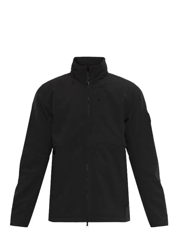 Stone Island Zip-up Jacket With Stand Collar - Black