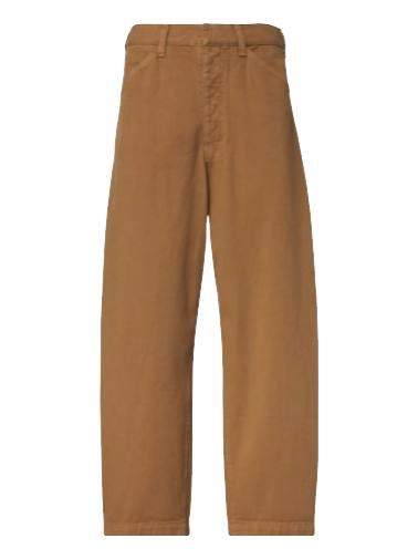 LEMAIRE Cotton Twill Barrel-leg Trousers - Brown