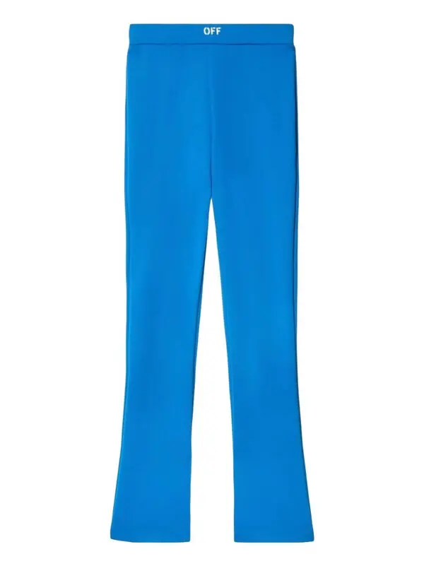 Off-White High Waist Flared Leggings - Blue