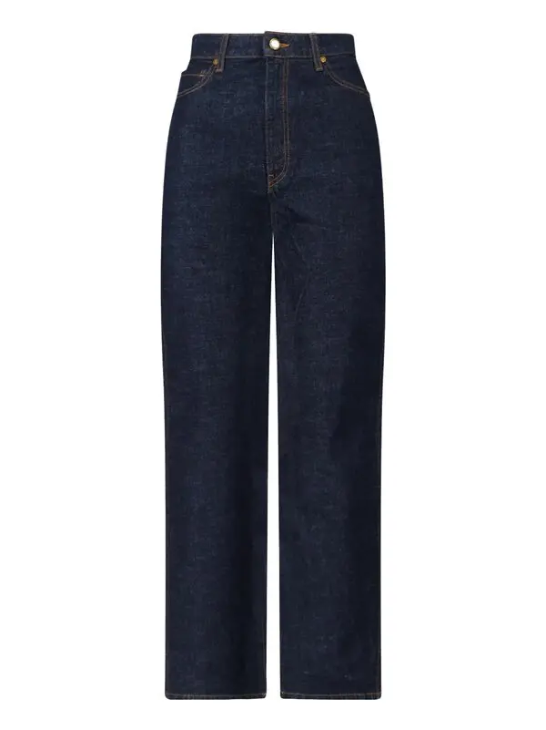Khaite Embellished Straight-leg Jeans - Black