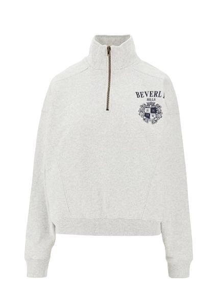 SPORTY  RICH Sporty & Rich Cotton Logo Sweatshirt - White