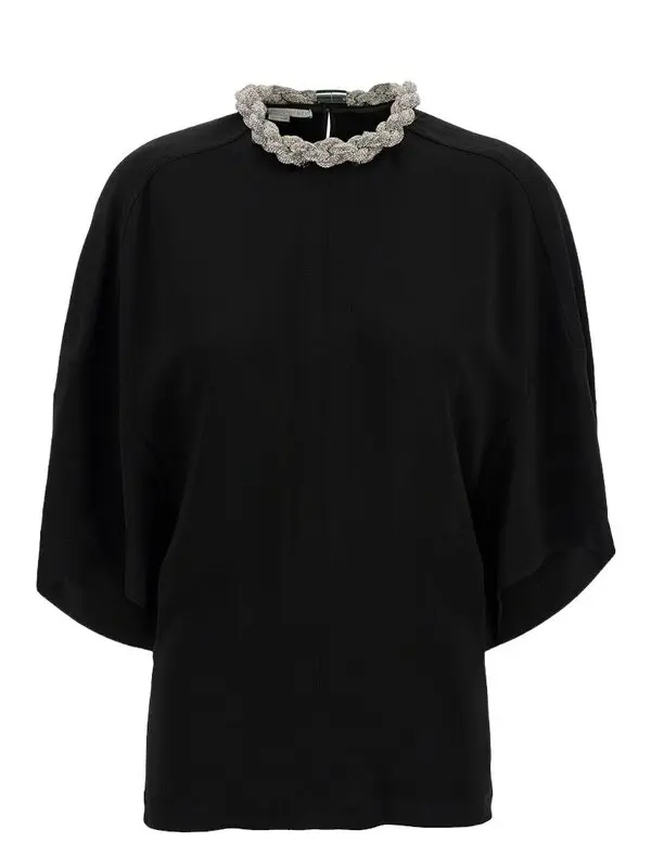 Stella McCartney Embellished Crewneck Blouse - Black