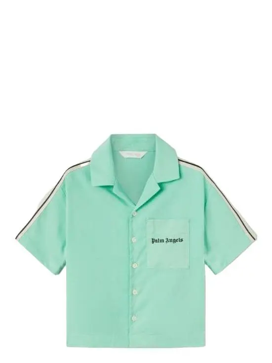 Palm Angels Track Logo-print Shirt - Green