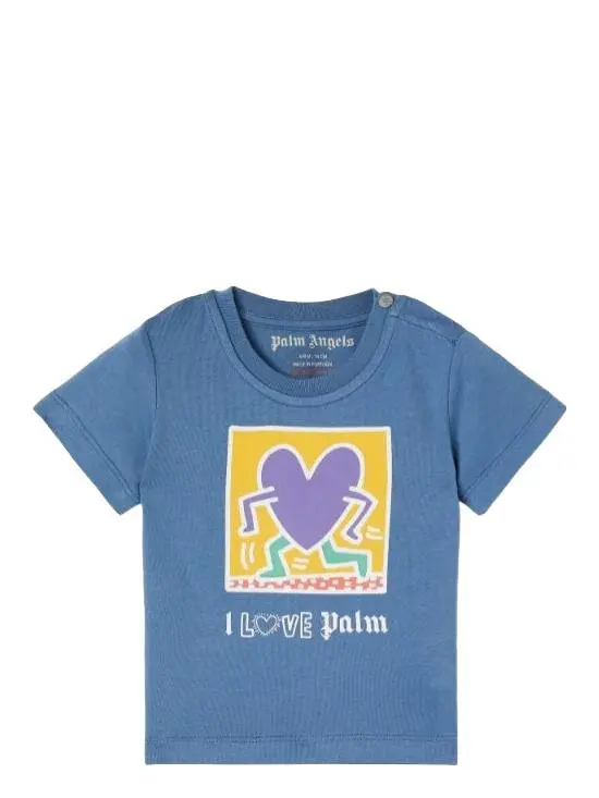 Palm Angels X Keith Haring Graphic T-shirt - Blue