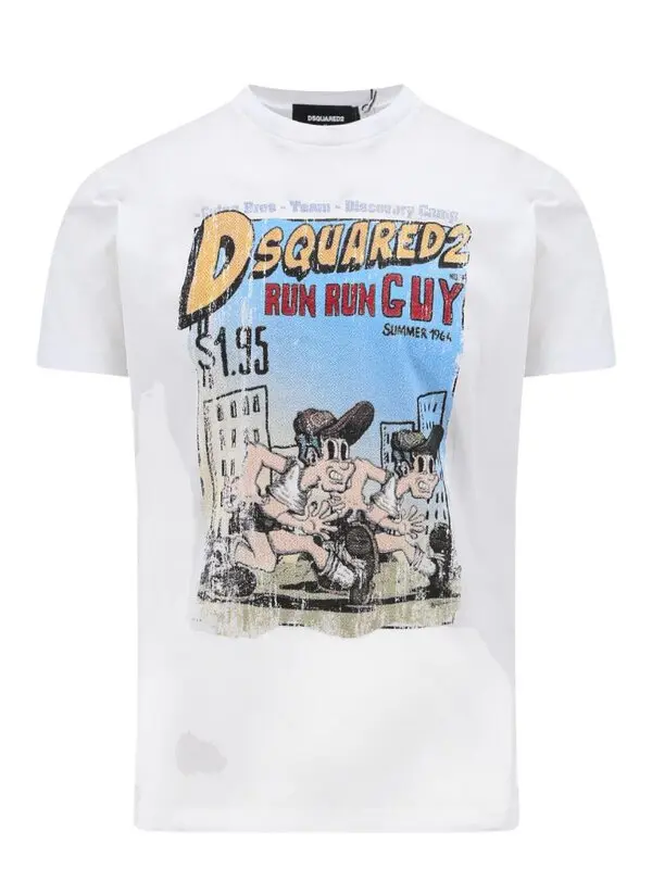 Dsquared2 Graphic Printed Crewneck T-shirt - Multicolor