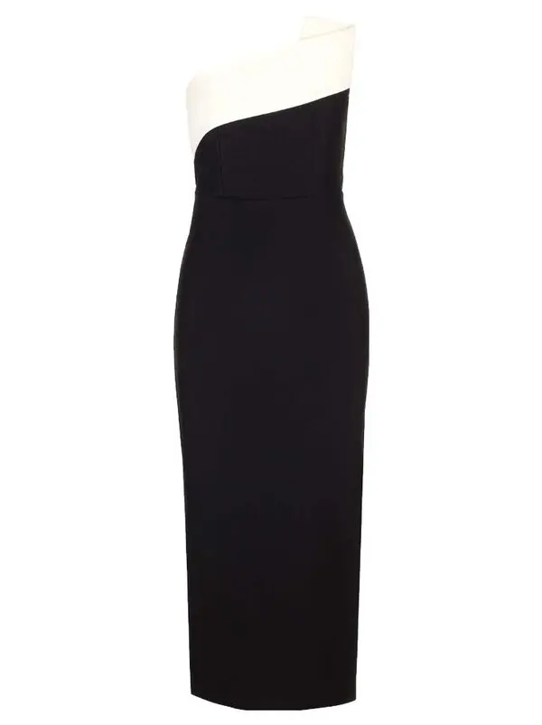 Roland Mouret Strapless Pendant Mid-length Dress - Black