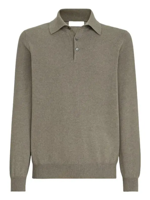Brunello Cucinelli Cashmere Knit Polo Shirt - Gray