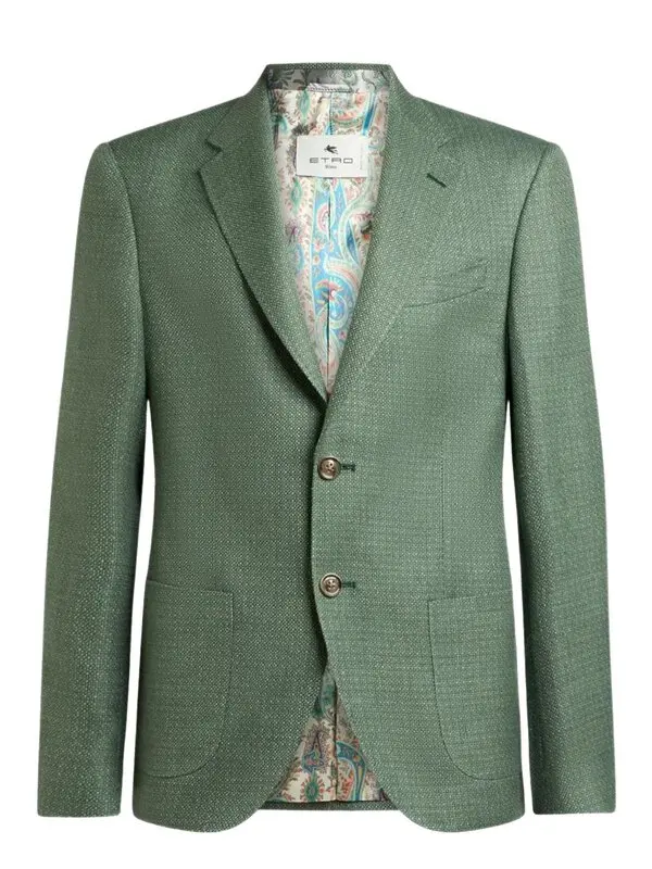 Etro Single-breasted Jacket - Green