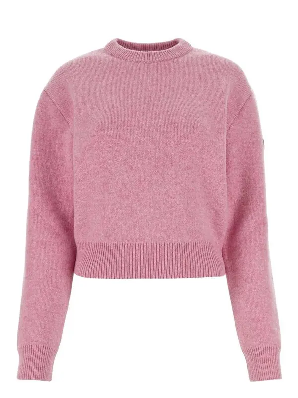 Balenciaga Logo Patch Knitted Jumper - Pink