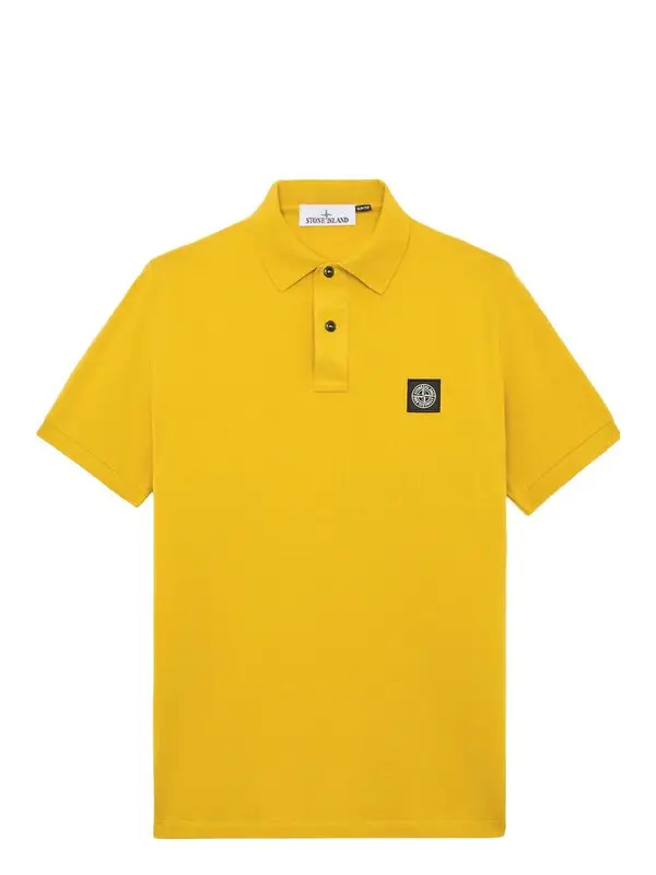 Stone Island Short-sleeved Polo Shirt - Mustard-colored