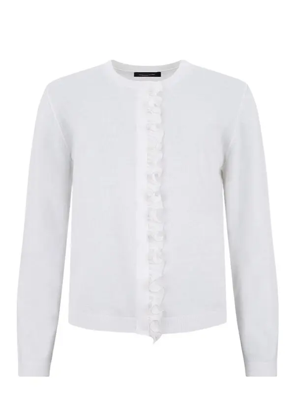 Fabiana Filippi Long-sleeved Pullover With Ruffle Detail - Raffia